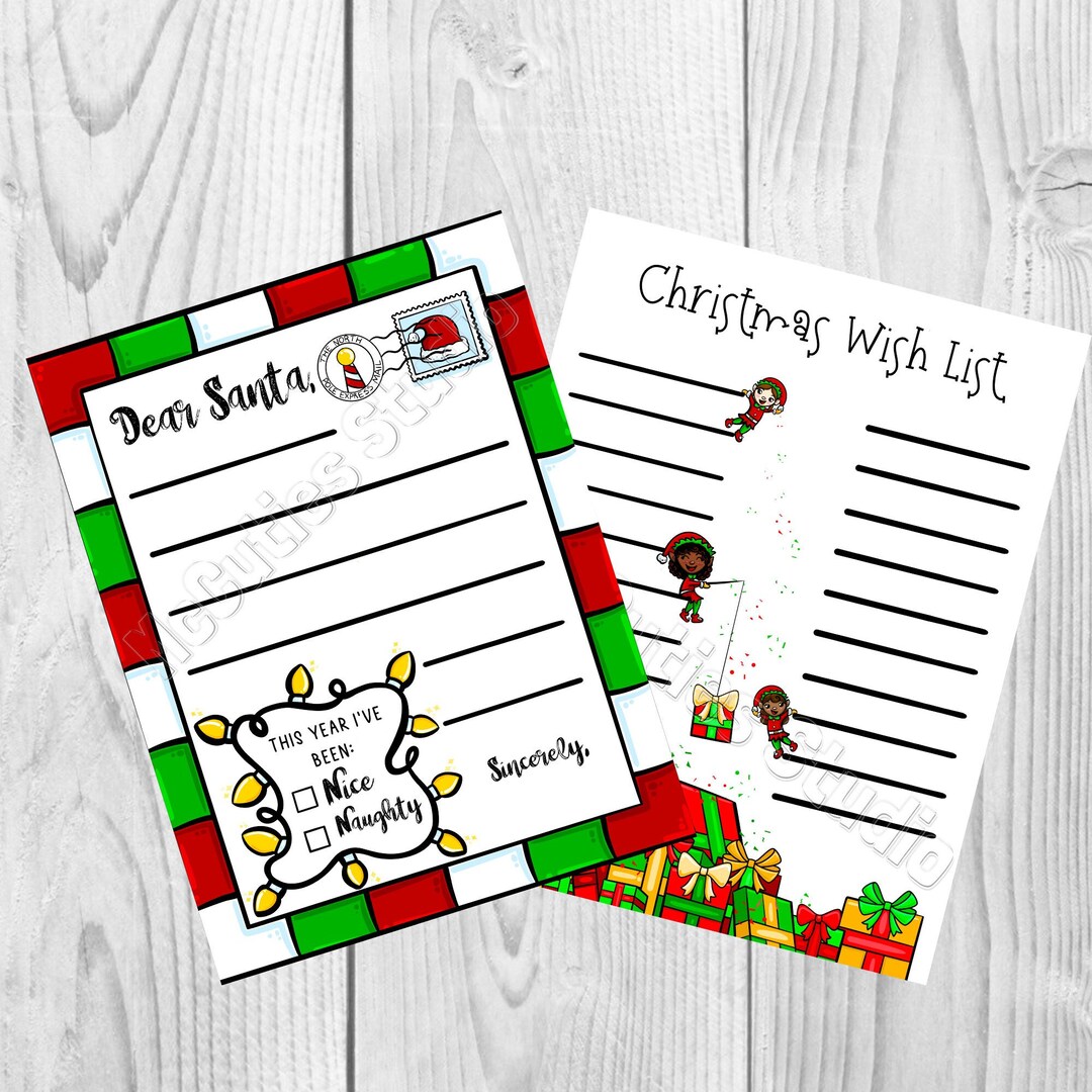 Printable Christmas Wish List Printable Letter to Santa - Etsy