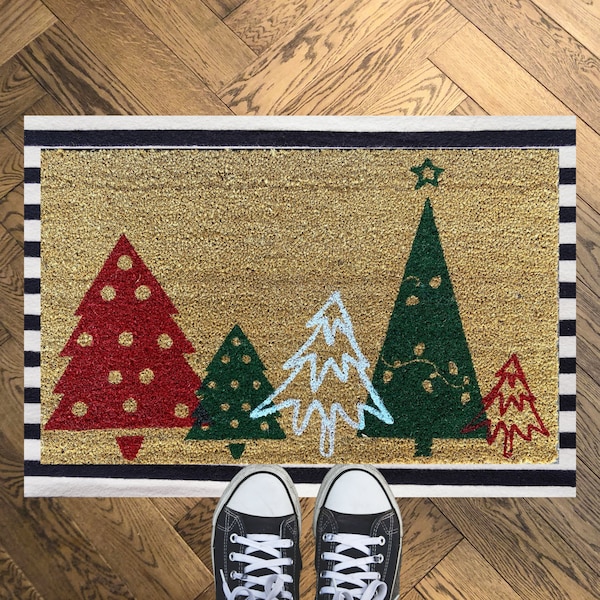 Christmas Door Mat - Etsy