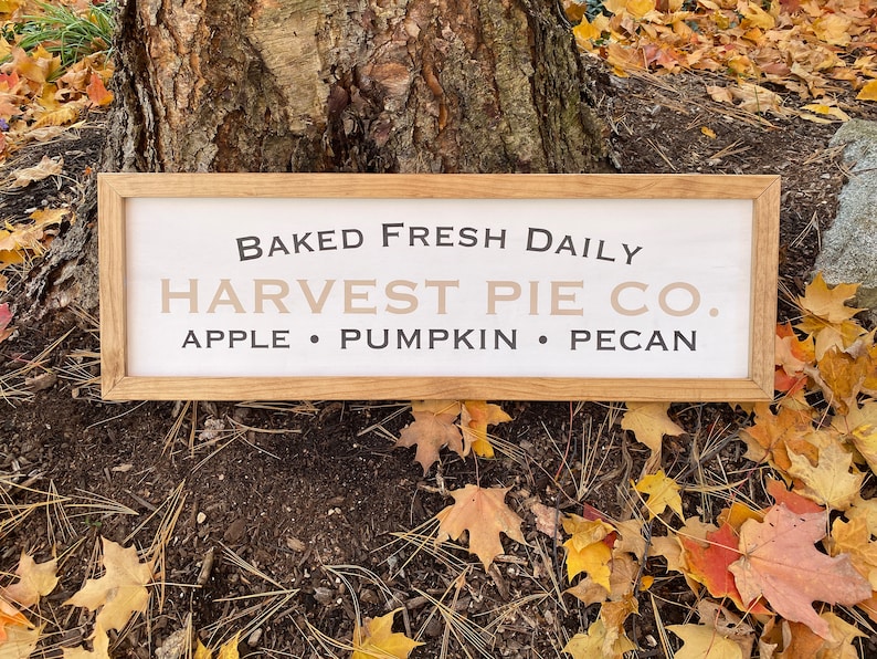 Harvest Pie Co Baked Fresh Daily Sign Fall Kitchen and Home - Etsy