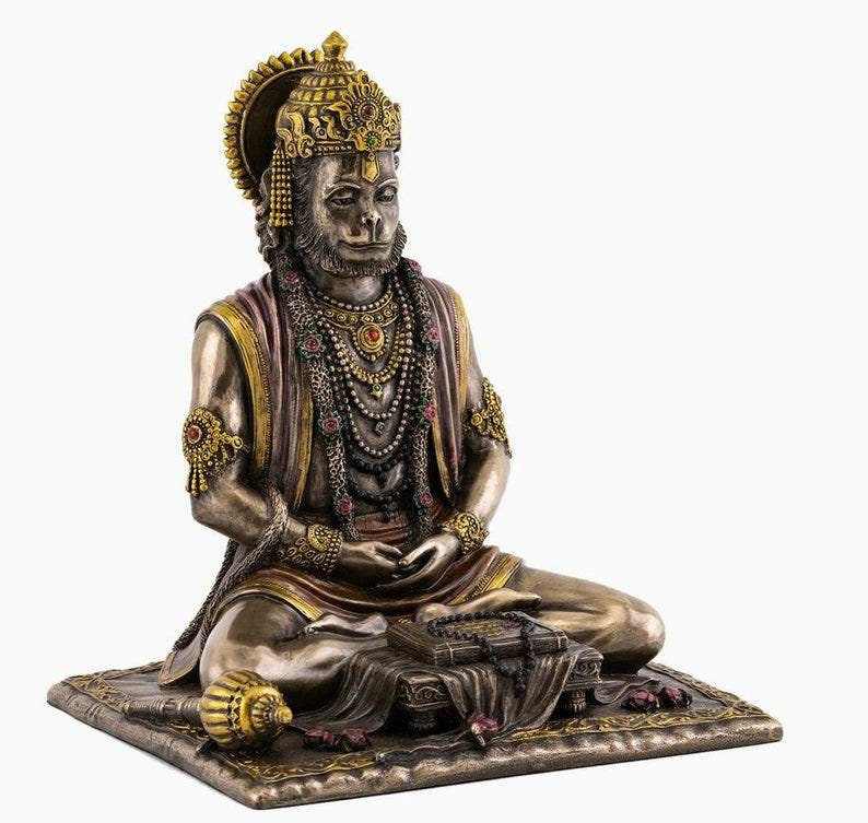 Hanuman statue 8inch Meditating Hanuman statue Monkey God | Etsy