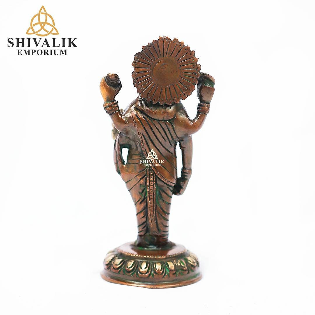 Brass Dhanvantari Statue 7.5inch Handmade Lord Dhanvantari | Etsy