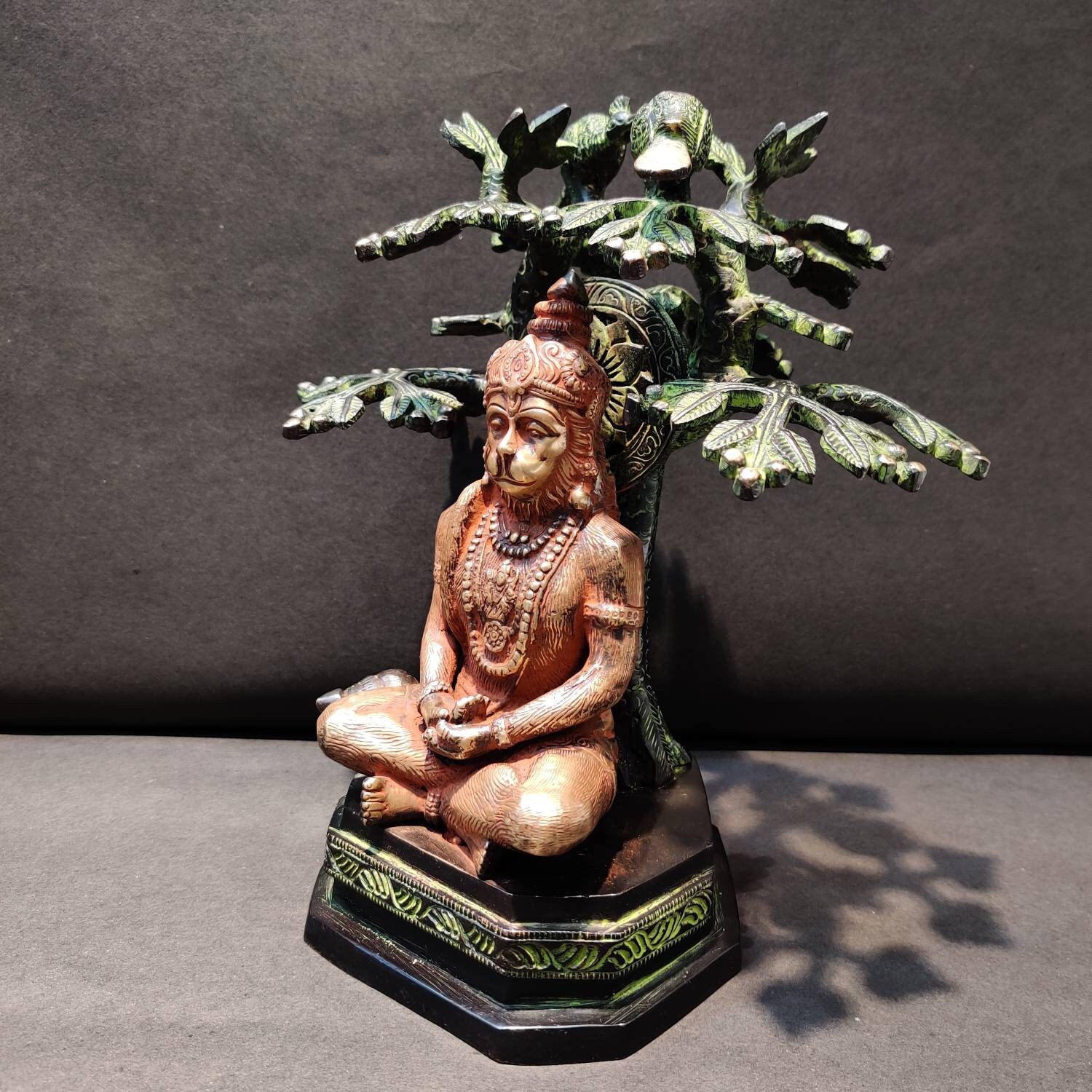 Brass Hanuman statue 10inch Lord Hanuman in Dhyan Mudra | Etsy