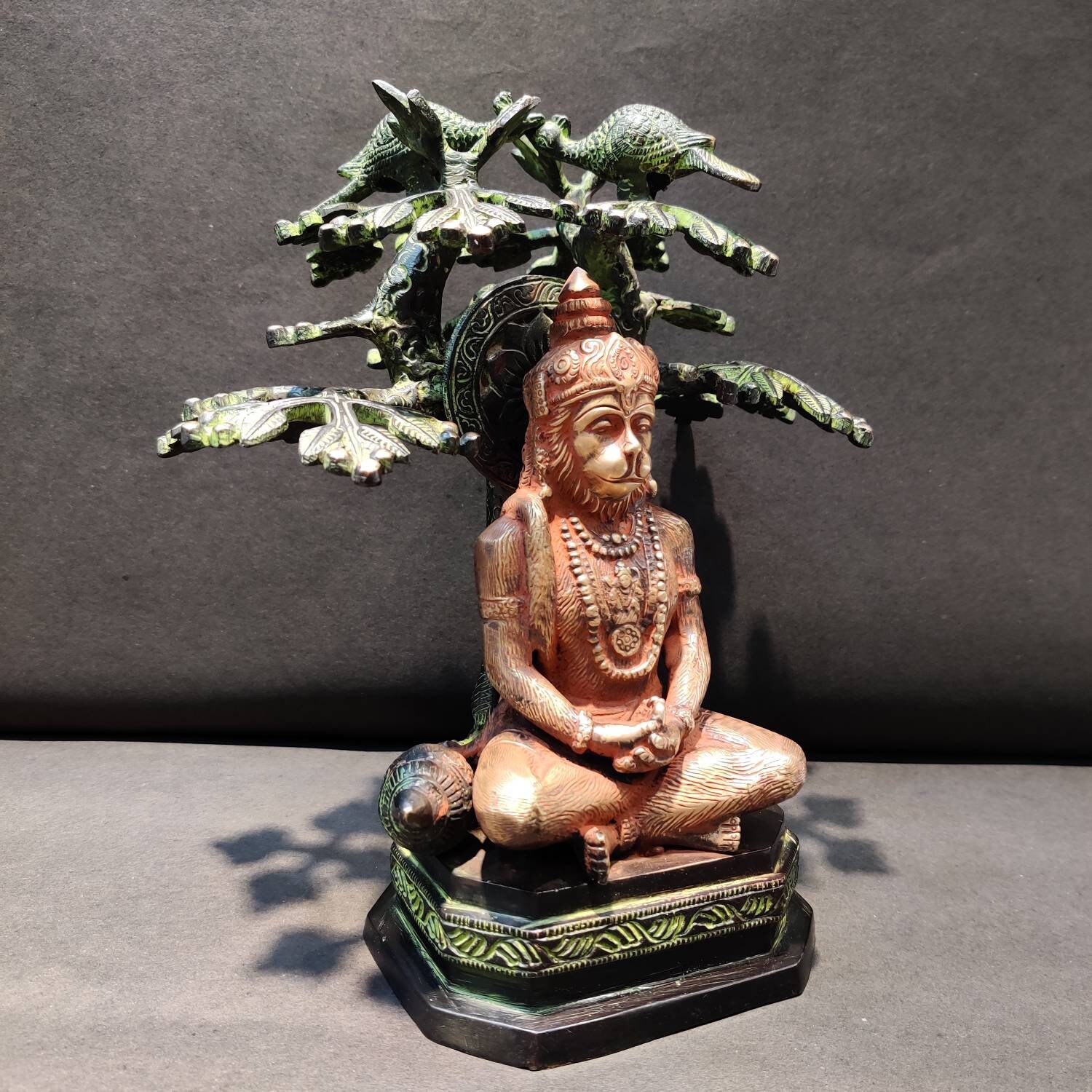 Brass Hanuman statue 10inch Lord Hanuman in Dhyan Mudra | Etsy