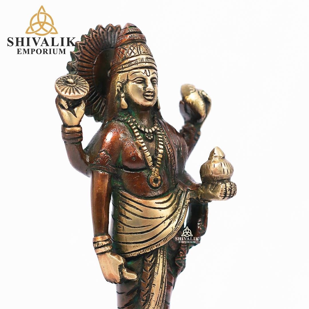 Brass Dhanvantari Statue 7.5inch Handmade Lord Dhanvantari | Etsy