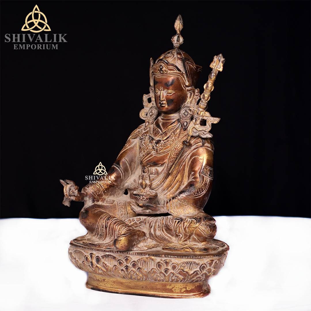 Bronze Guru Rinpoche Statue 13.5inch Handmade Nepali Guru | Etsy