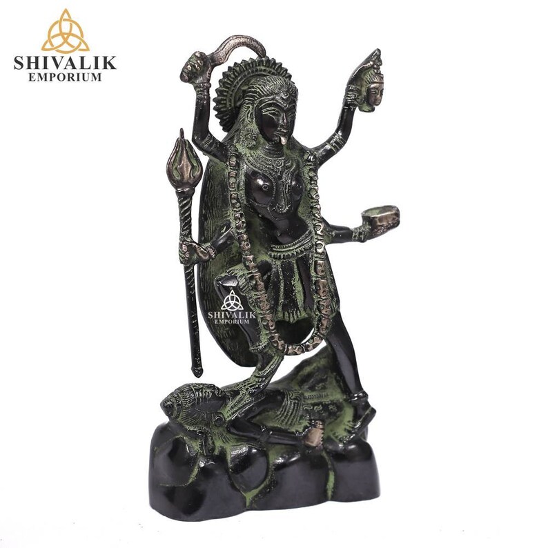 Handmade Brass Maa Kali Statue, Kalika Shakti Idol, 8 Inch - Etsy