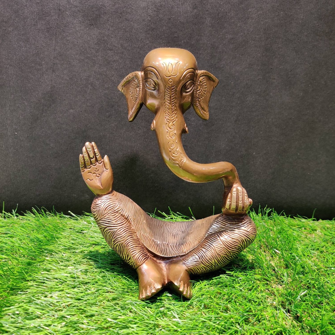 Brass Abstract GANESHA Statue 8inch Modern Art Handmade | Etsy