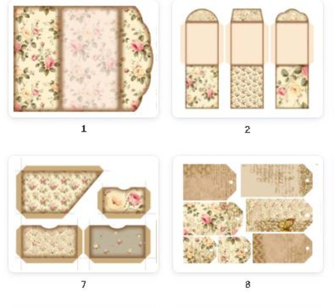 Pink Roses Yellow Roses Flower Junk Journal Add Ons Printables - Etsy