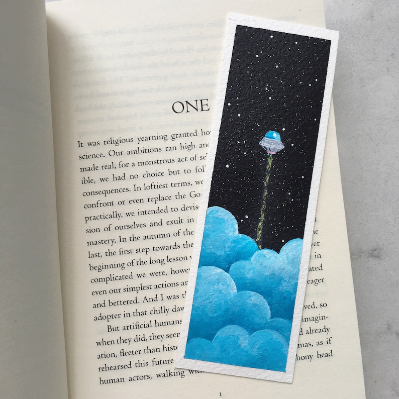 Spaceship Bookmark Prints Book Accessories Space Bookmark - Etsy