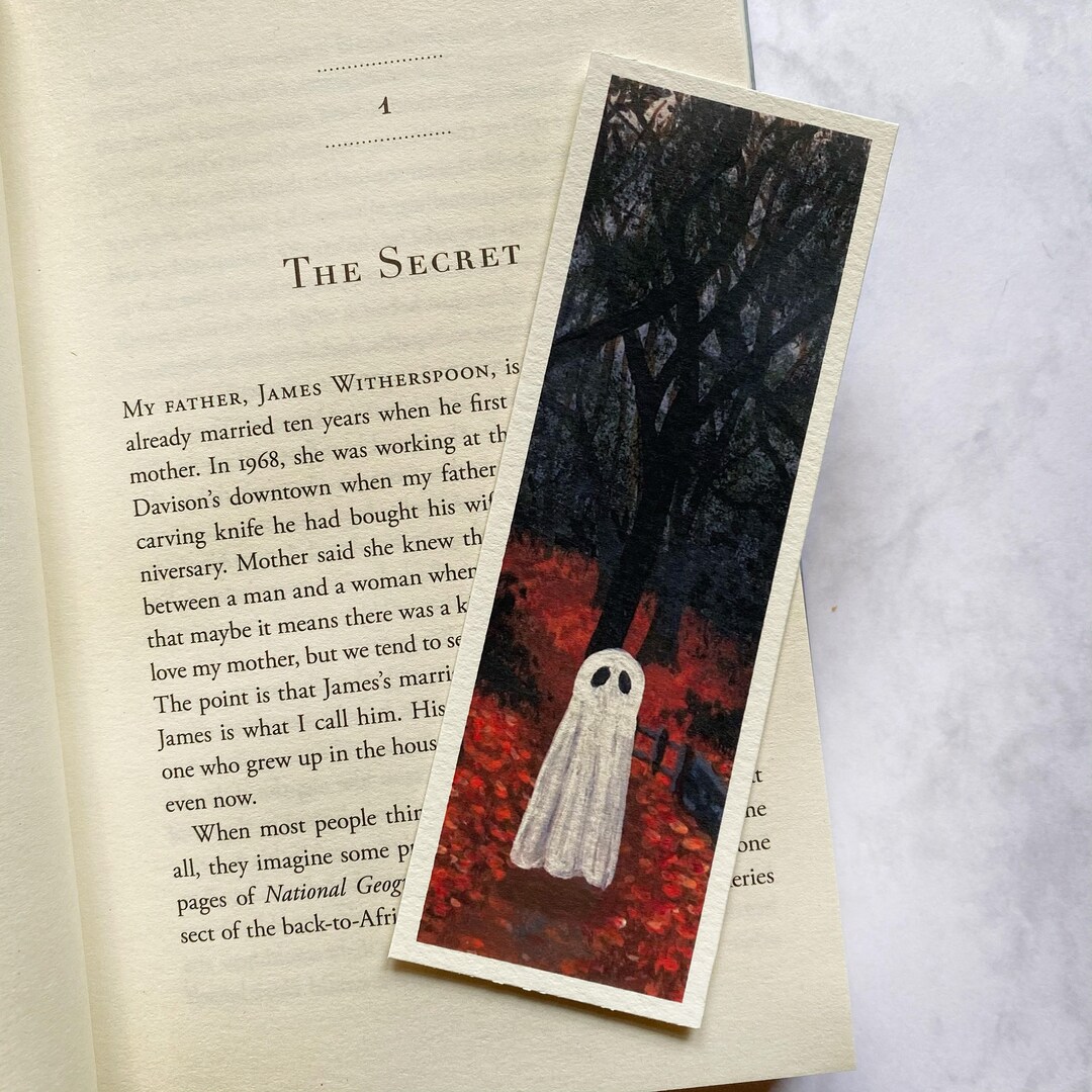 Ghost Bookmark Print | Book Accessories | Birthday Gift | Halloween ...