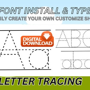Tracing Font, Include Cursive Font, Customize Worksheet, Learn to Write ...