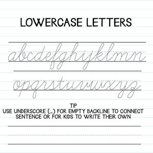Tracing Cursive Font, Customize Worksheet, Learn to Write, Writing Font ...