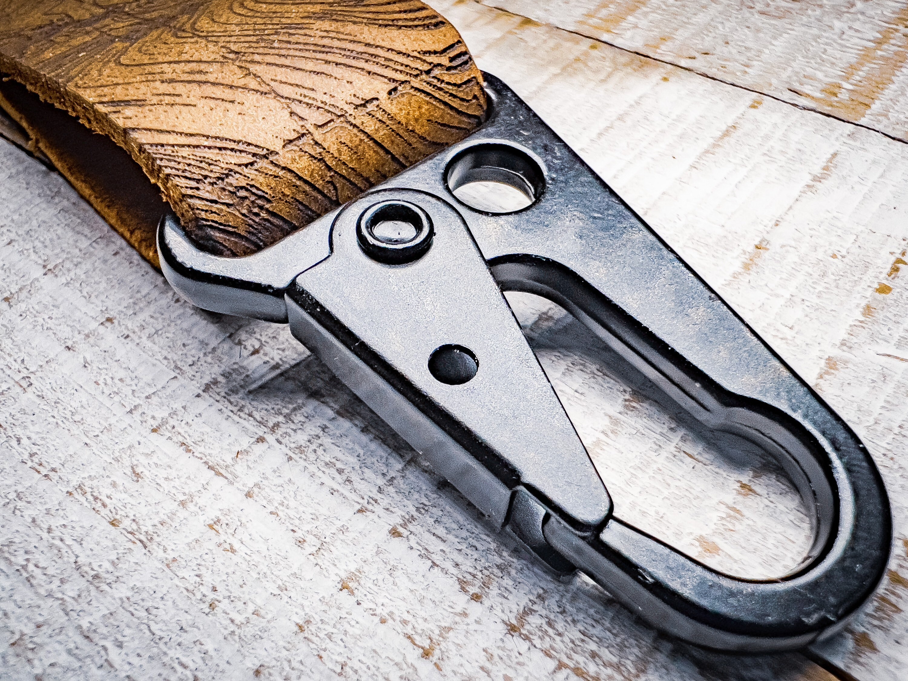 Custom Topographic Map Leather Keychain Edc Gear W/ HK Style Clip Gift ...