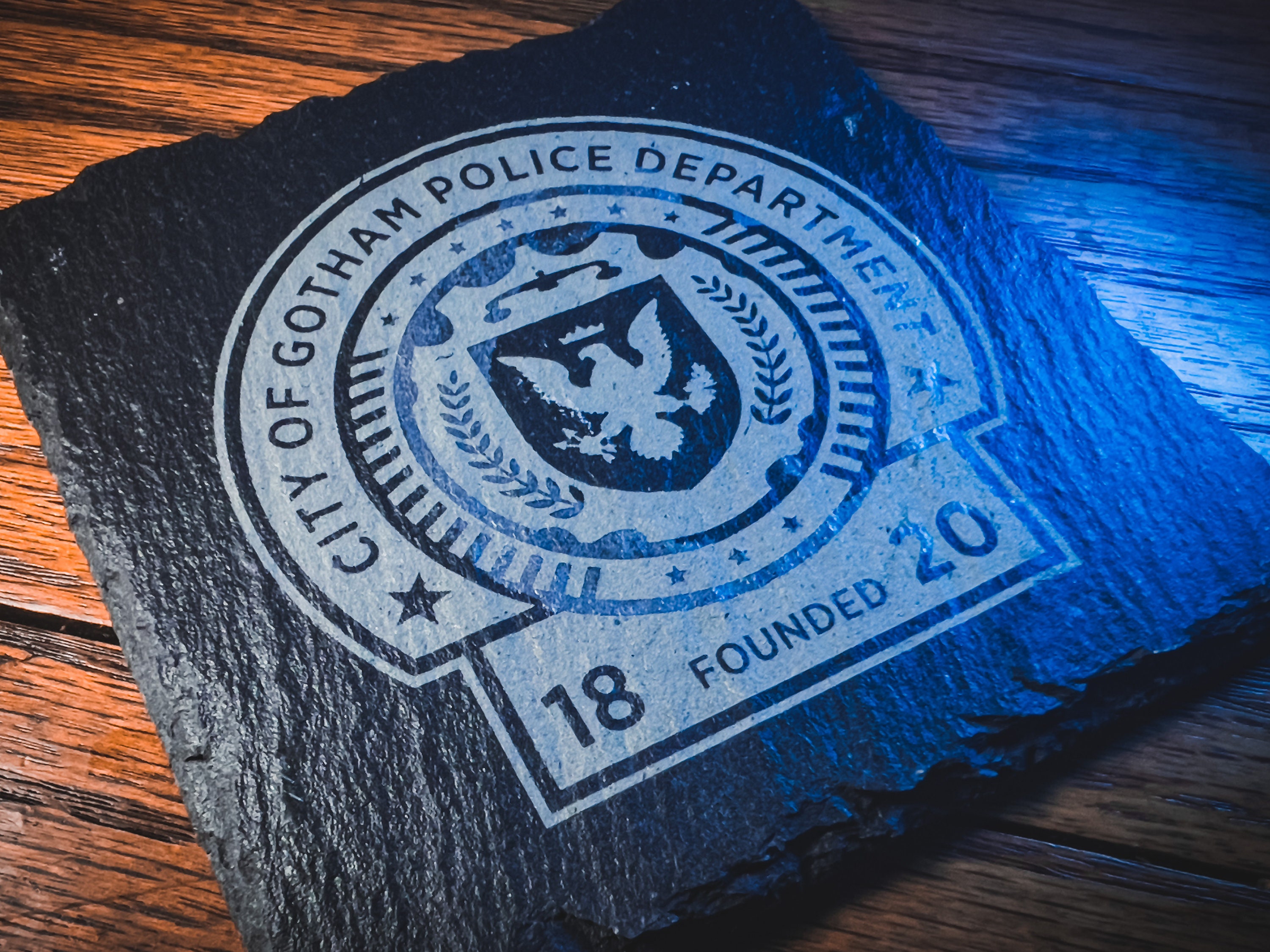 Slate Coasters Custom Police Sheriff Badge Crest or Logo - Etsy