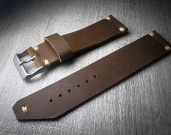 The Mitchell Handcrafted Custom Leather Watch Strap Leather - Etsy