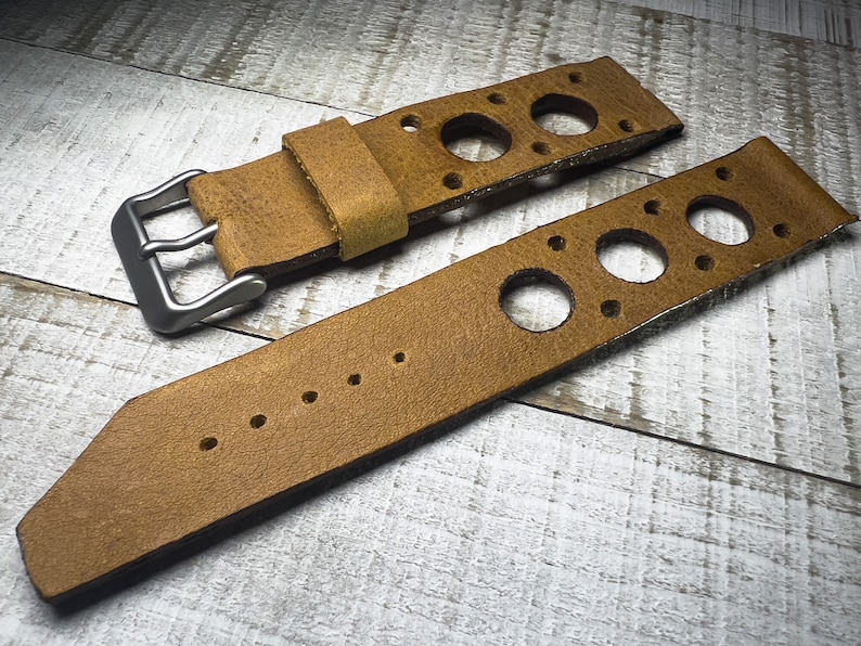The Mitchell Handcrafted Custom Leather Watch Strap Leather Watch Band ...