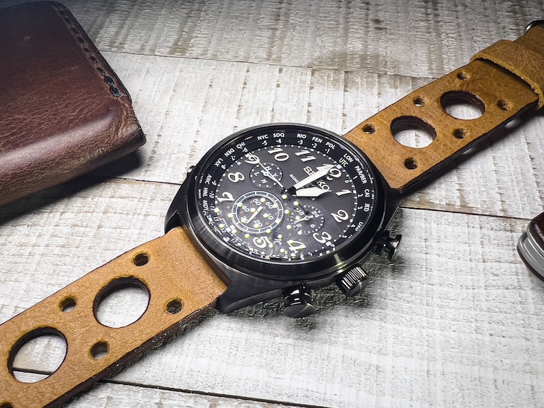 The Mitchell Handcrafted Custom Leather Watch Strap Leather Watch Band ...