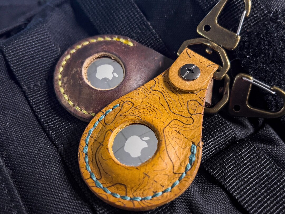 The Wilson Leather AirTag Case Holder Keychain Personalized Custom ...