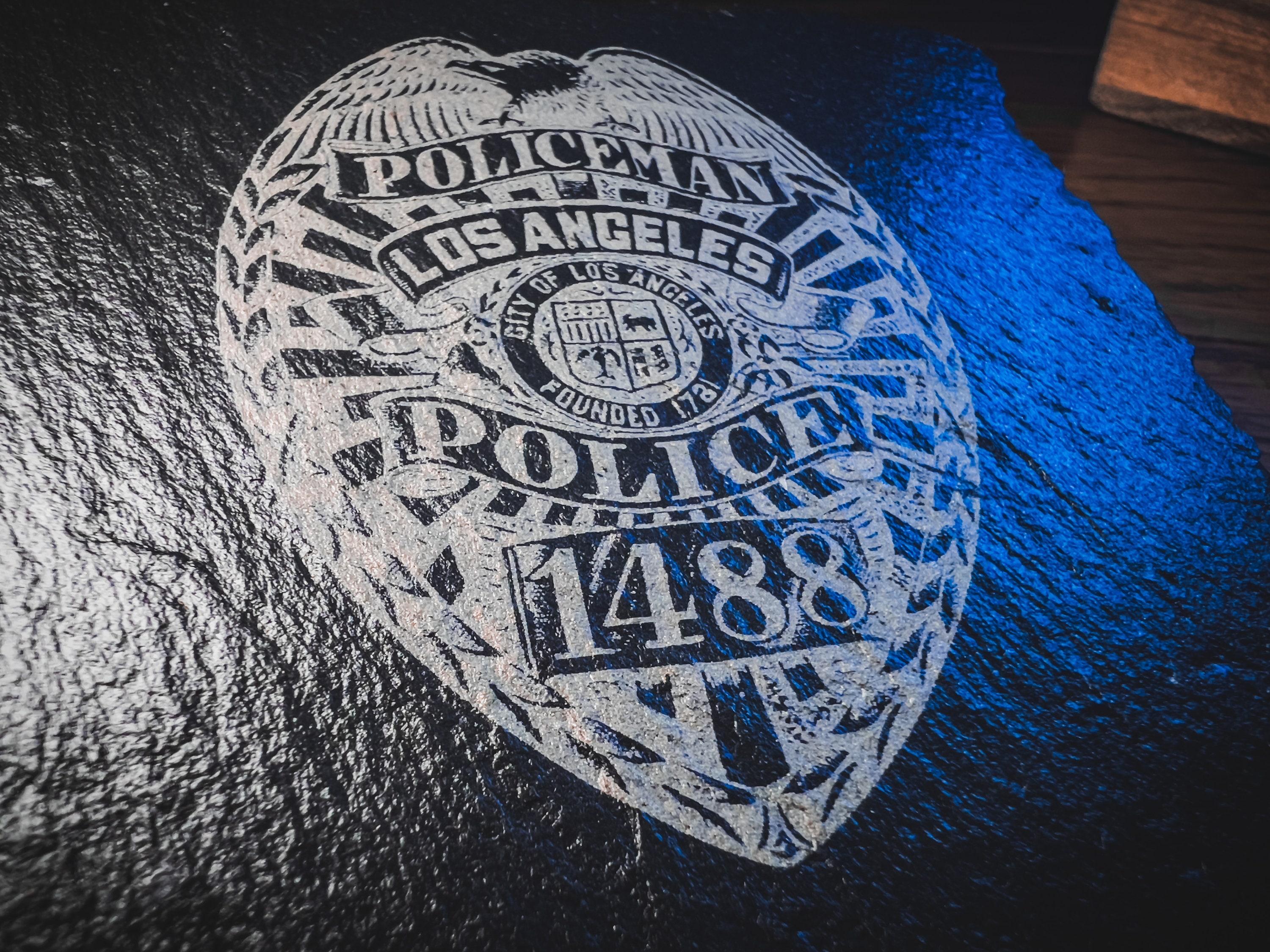 Slate Coasters Custom Police Sheriff Badge Crest or Logo - Etsy