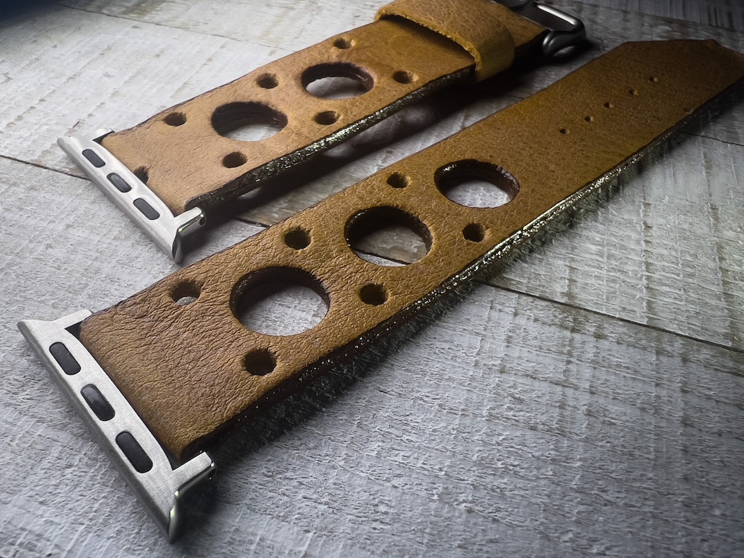 The Apple Mitchell Handcrafted Custom Leather Watch Strap Leather Apple ...