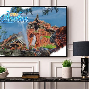 Splash Mountain - Water Color Collection - Digital Download - Etsy