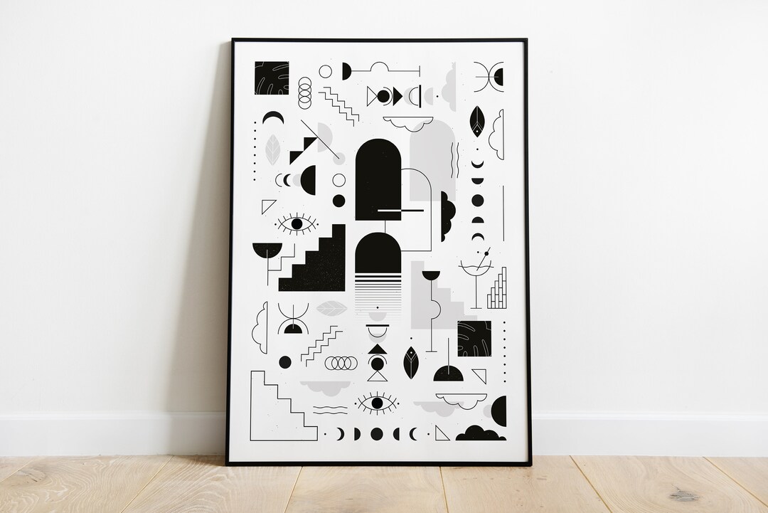 Graphic Poster Curiosities Poster A3 Abstract and Geometric - Etsy