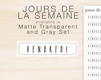 Watercolor Days of the Week Planner Stickers, Highlighting Transparent ...