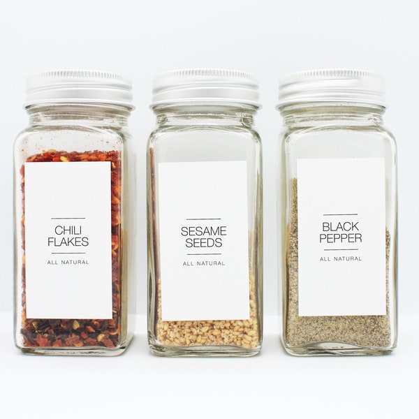 Minimalist Spice Labels - Etsy