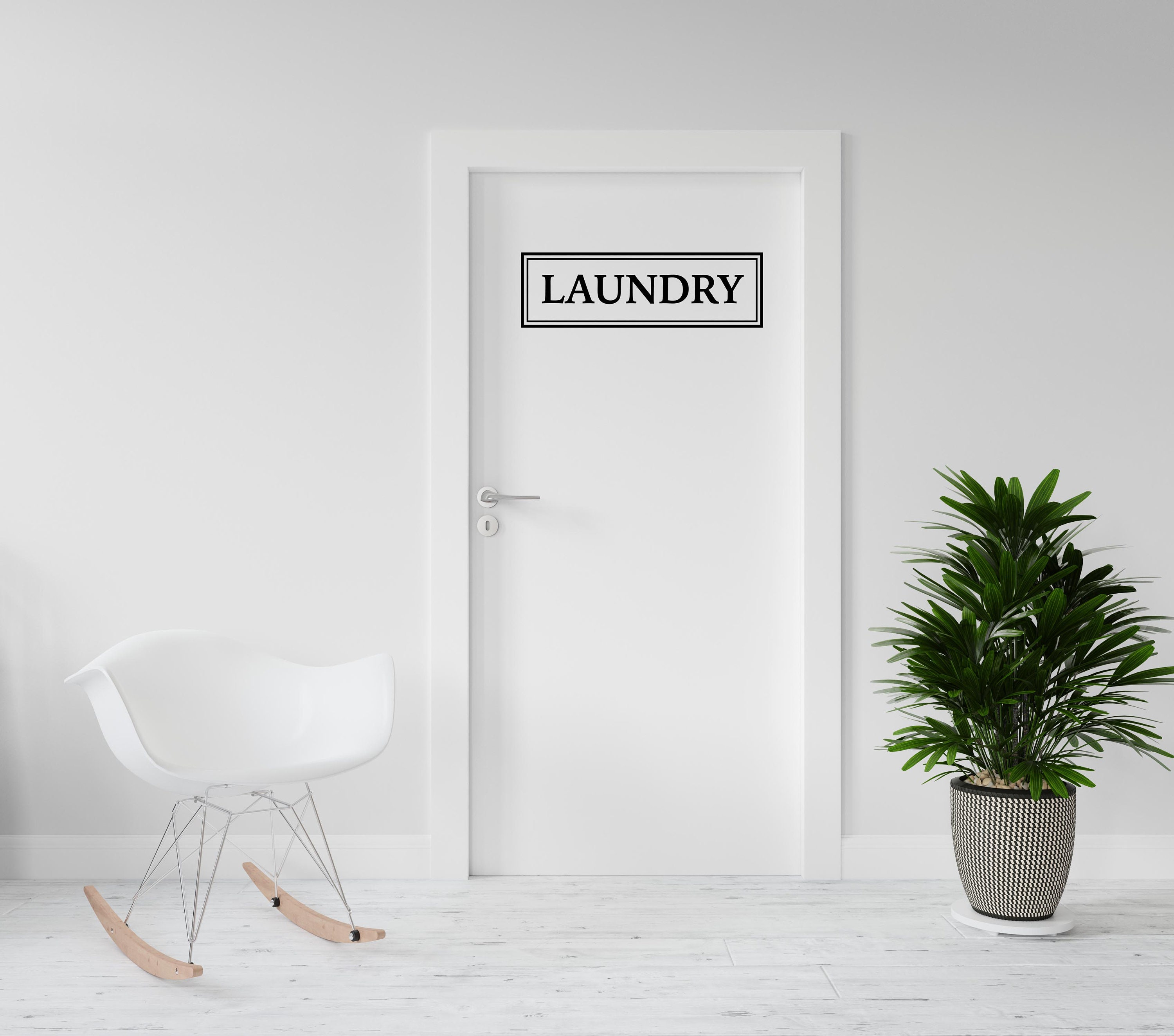 10 Door Decal Rectangle Double Border Office Laundry - Etsy