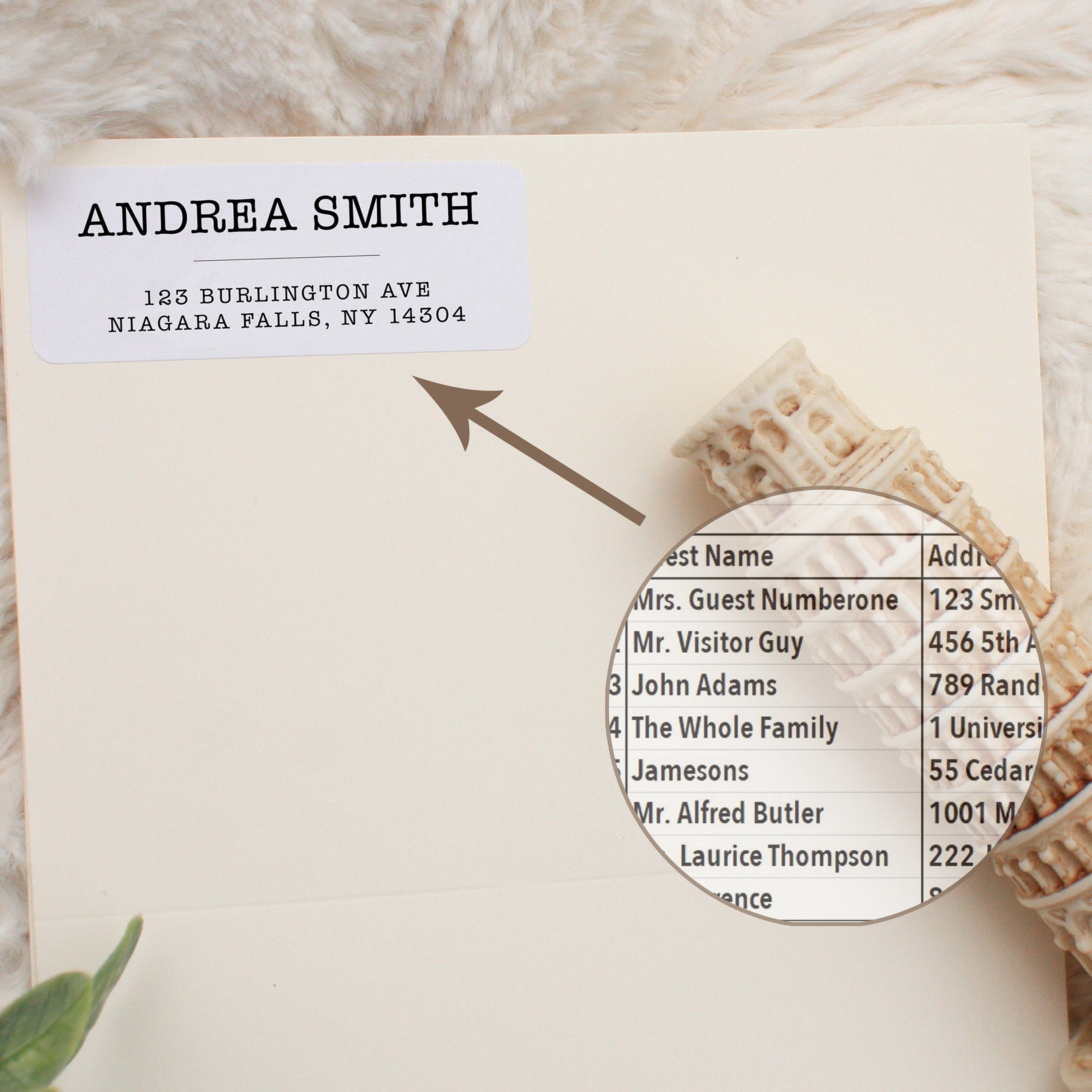 GUEST Address Labels Minimalist Labels Custom Address - Etsy