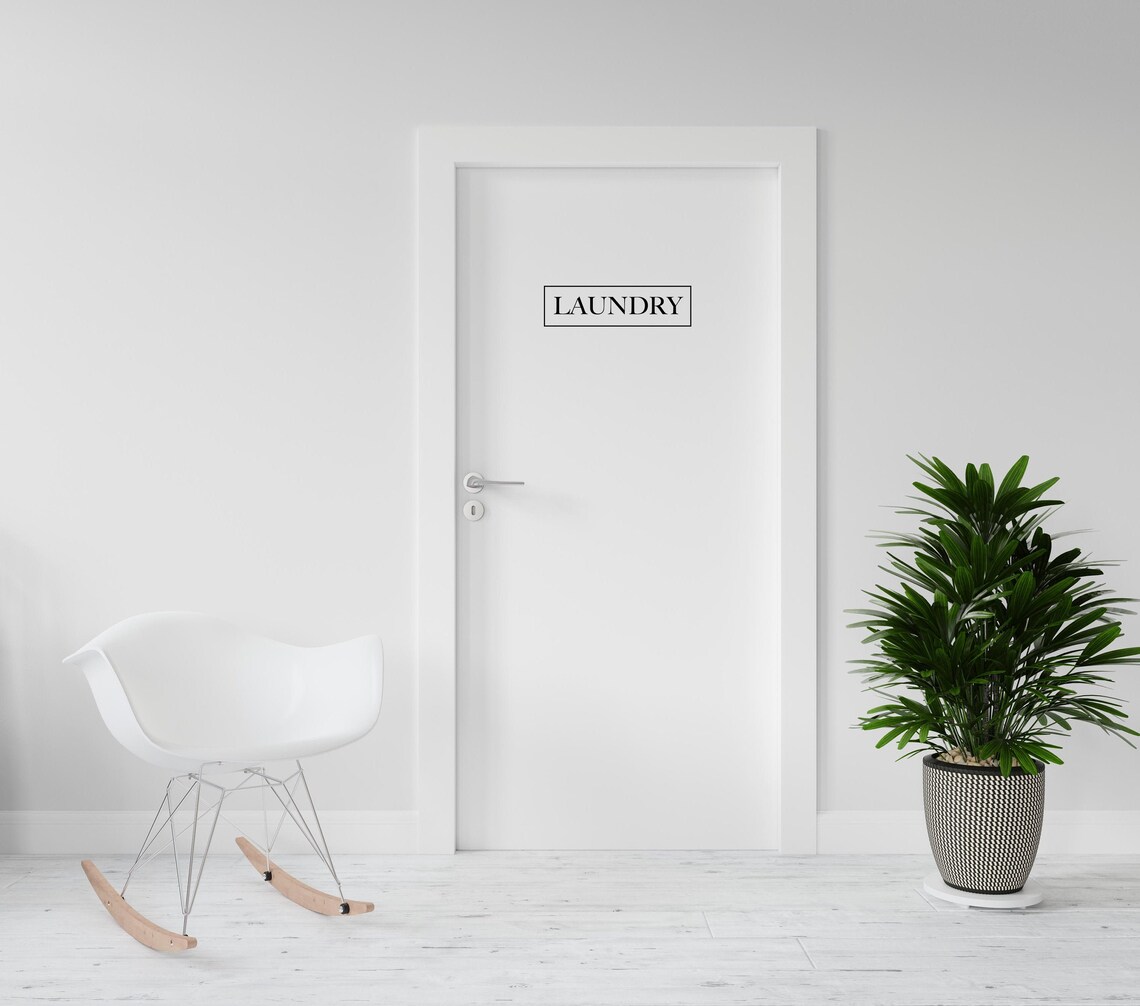 12 Door Decal Rectangle Border Door Label Office Laundry - Etsy