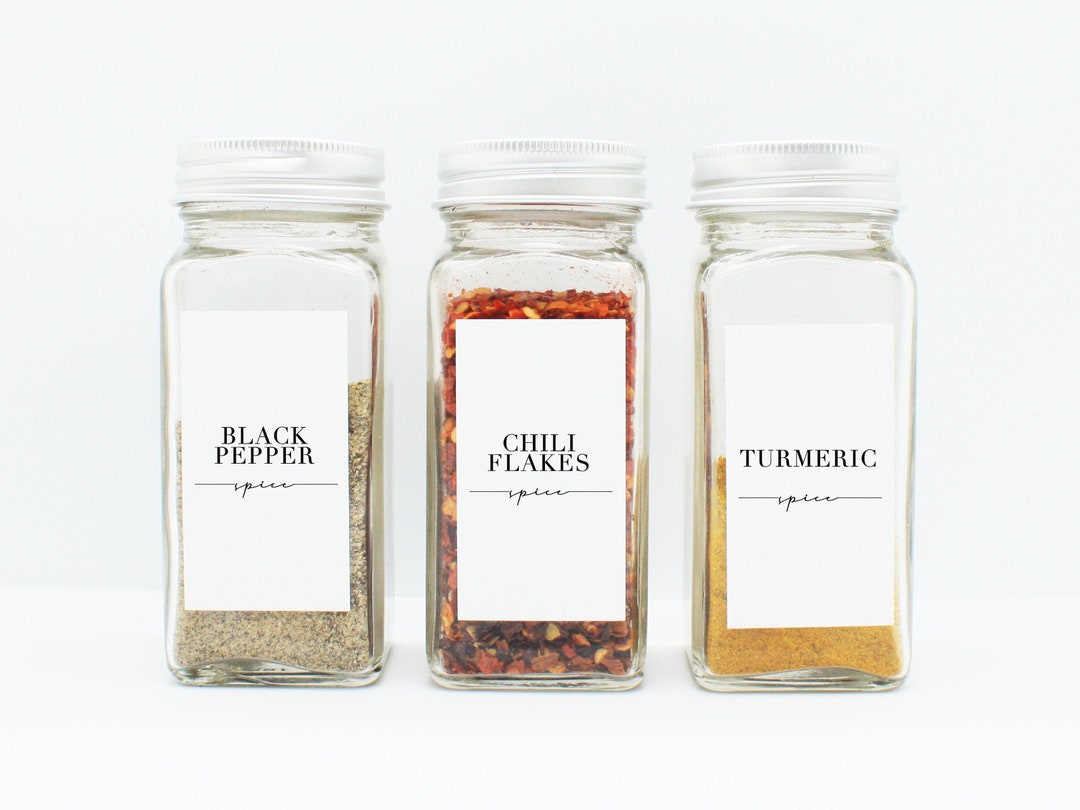 Minimalist Labels • Spice Labels • Farmhouse Labels • Spice Jar Labels ...