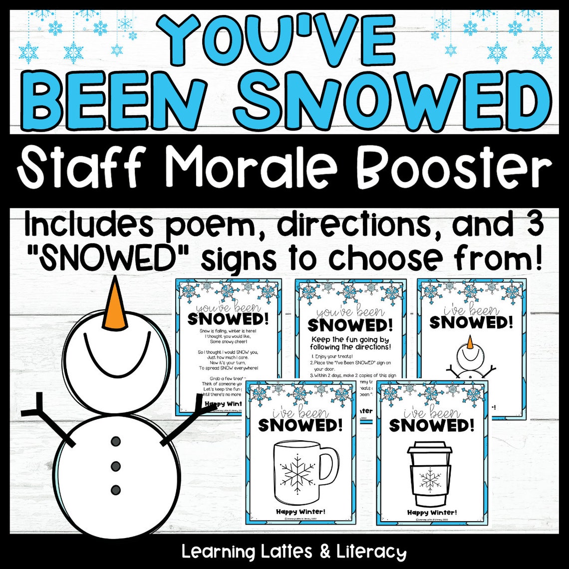 You've Been SNOWED Mugged Winter January Staff Morale Fun Coworker DIY ...