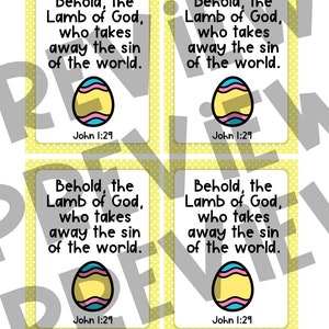 Christian Easter Gift Tags | He is Risen Easter Egg Scripture Gift Tags ...