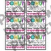 Valentines Day Gift Tags Donut Treat Tags Student Valentine Tags ...