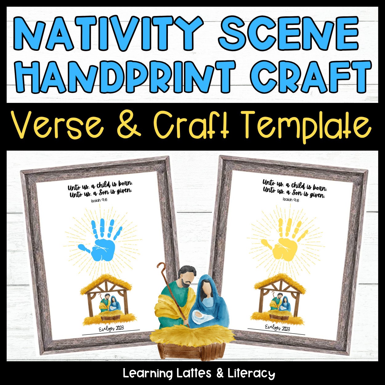 Christmas Nativity Handprint Craft Template Christmas Church Handprint ...
