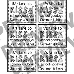 Summer Break Gift Tags Student Summer Treat Tags End of School Year ...