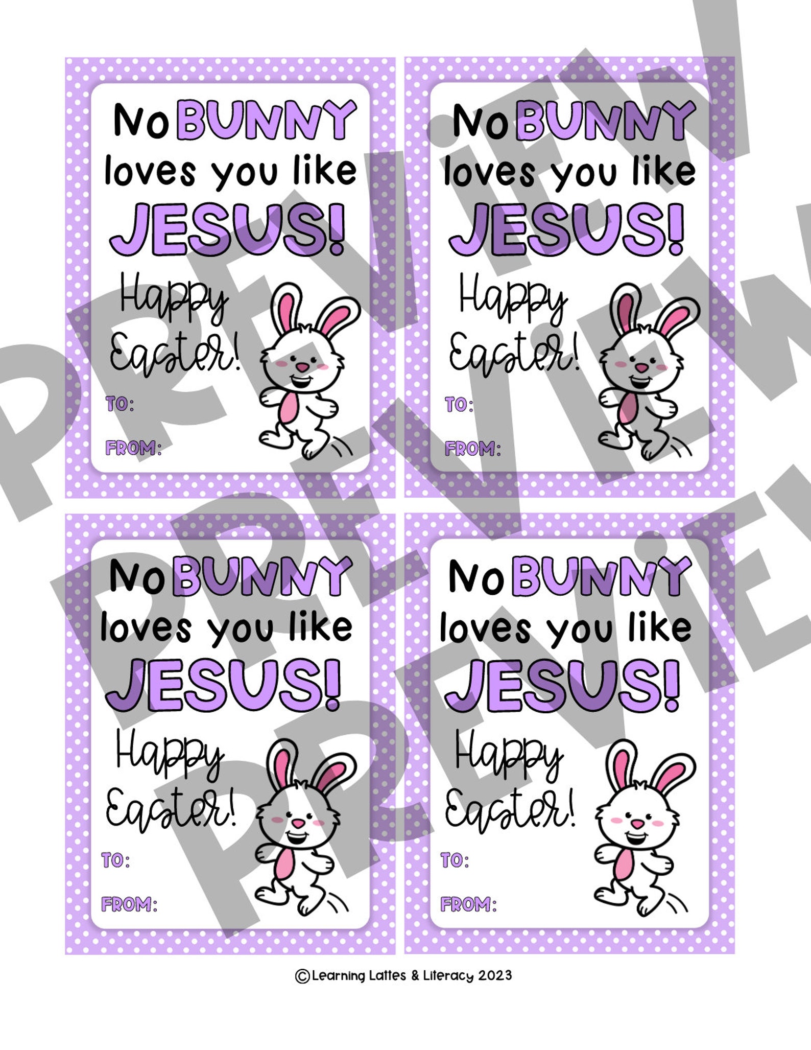 Christian Easter Gift Tags No Bunny Loves You Like Jesus - Etsy