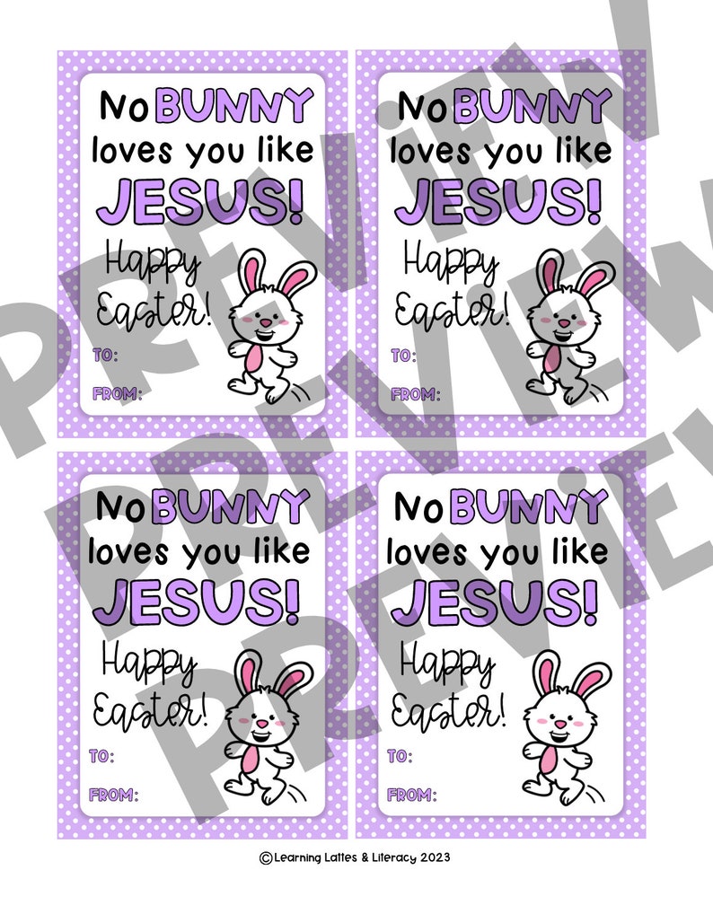 Christian Easter Gift Tags No Bunny Loves You Like Jesus - Etsy