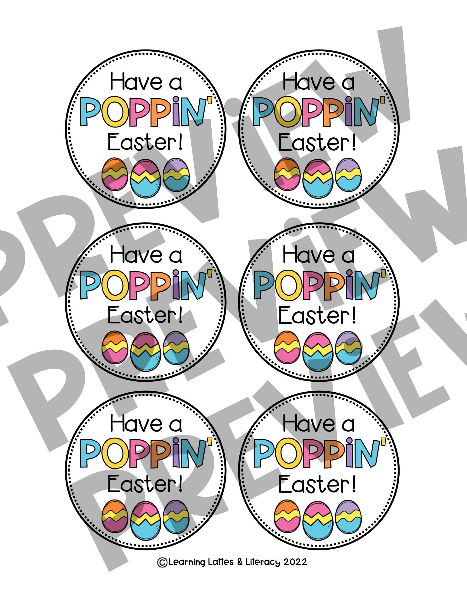 Poppin Easter Tags Poppin Spring Break Pop-it Popcorn Blow Pop Easter ...