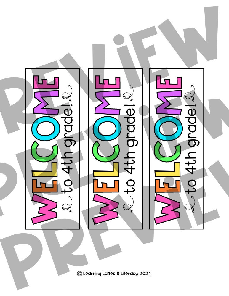 Welcome Back to School Bookmarks: Prek-8 Student Gift Tags (digital ...