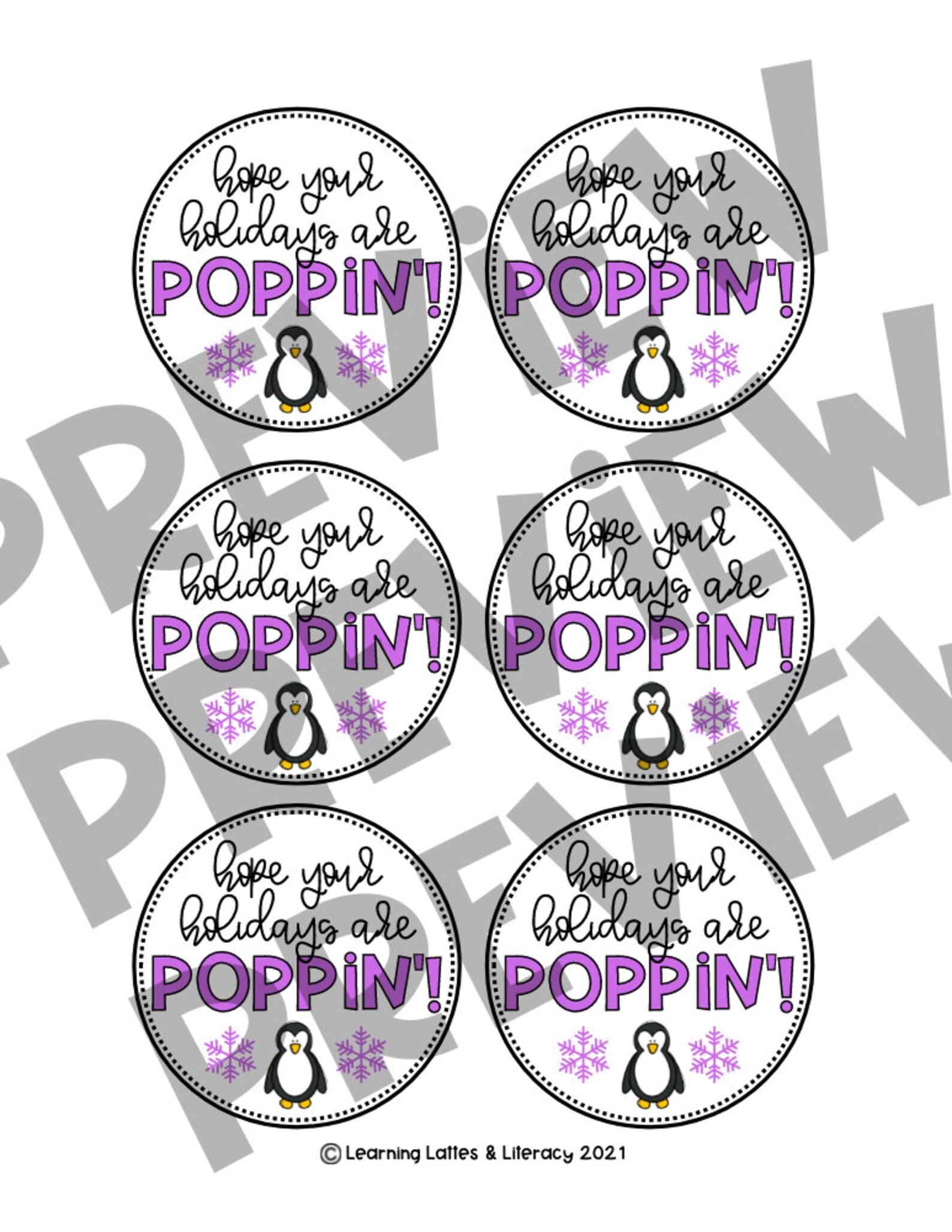 Poppin Christmas Tags Poppin Holidays Pop-it Popcorn Blow - Etsy