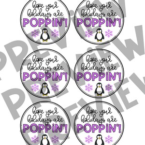 Poppin Christmas Tags Poppin Holidays | Pop-it Popcorn Blow Pop Holiday ...