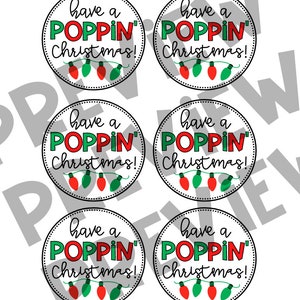 Poppin Christmas Tags Poppin Holidays | Pop-it Popcorn Blow Pop Holiday ...