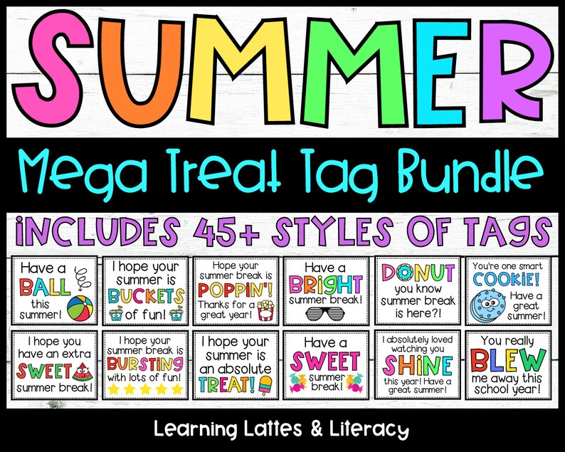 Summer Break Gift Tags Student Summer Treat Tags End of School - Etsy