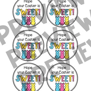 Sweet Easter Tags Sweet Spring Break | Candy Easter Treat Peep Student ...