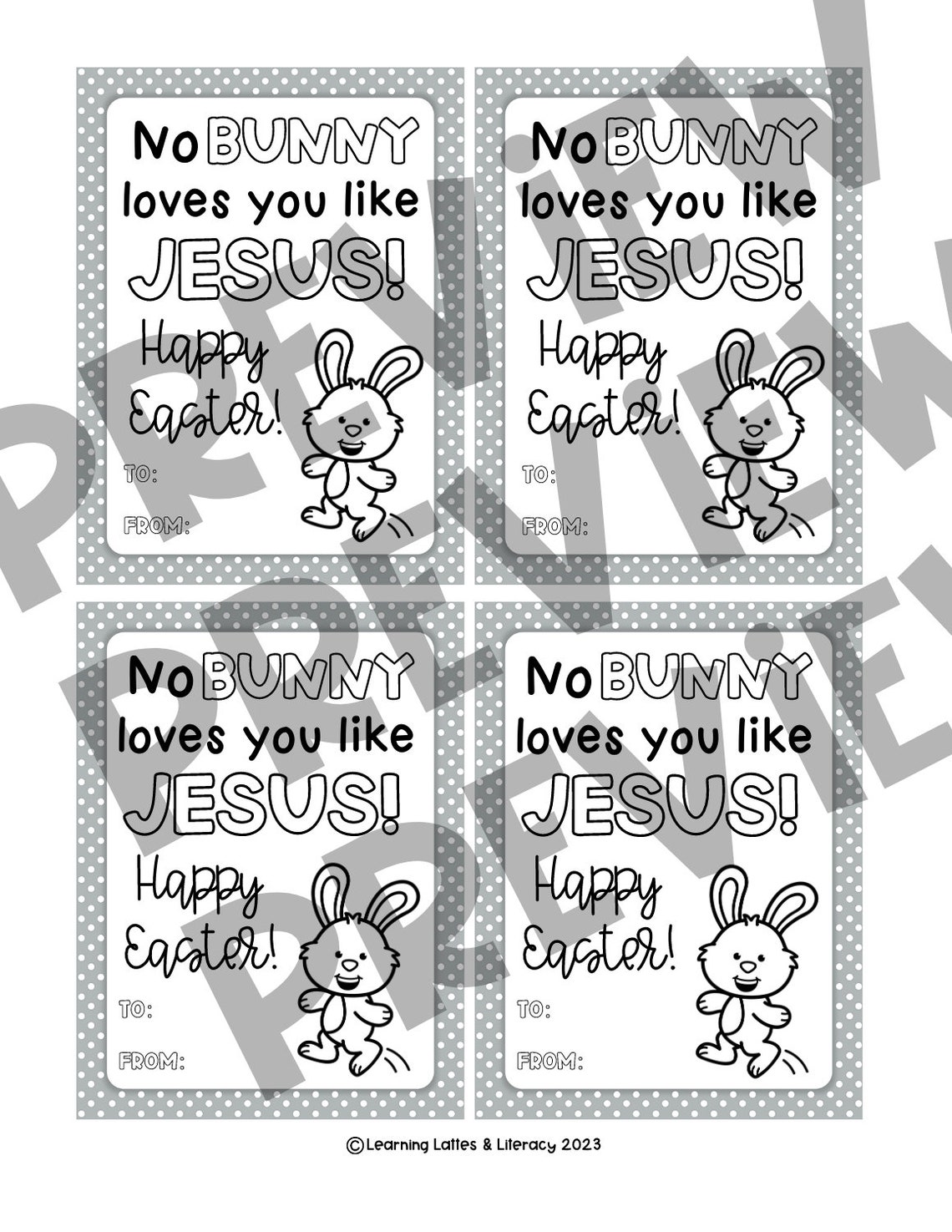 Christian Easter Gift Tags No Bunny Loves You Like Jesus - Etsy
