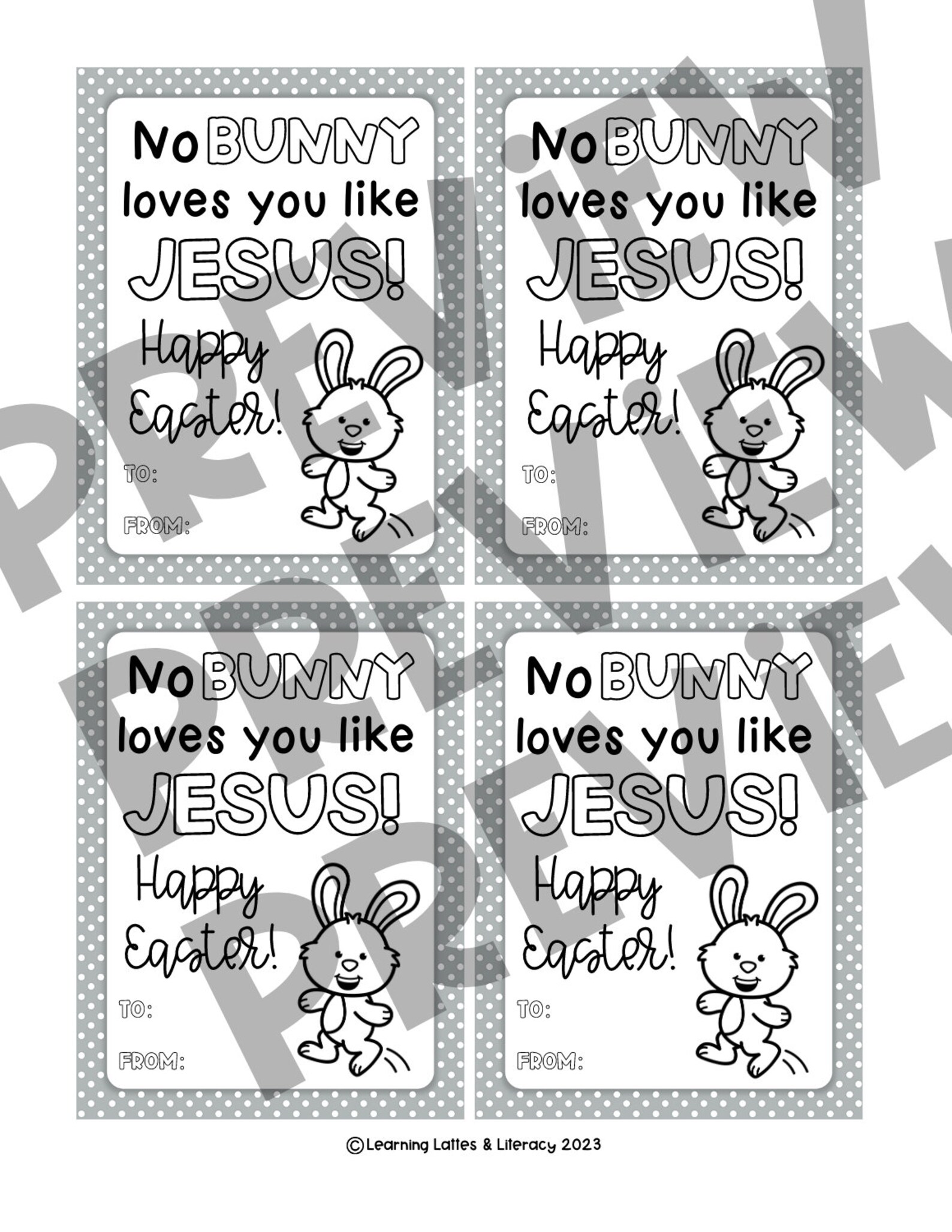 Christian Easter Gift Tags No Bunny Loves You Like Jesus - Etsy