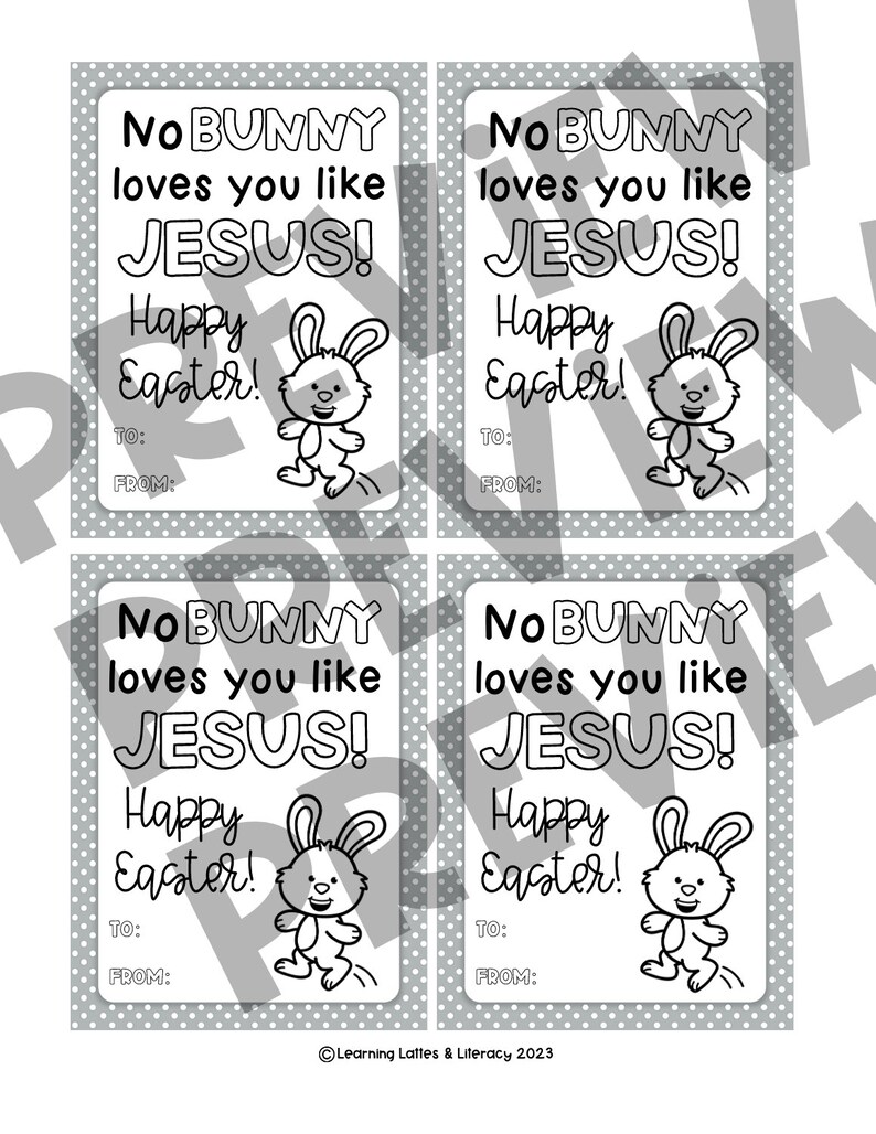 Christian Easter Gift Tags No Bunny Loves You Like Jesus - Etsy