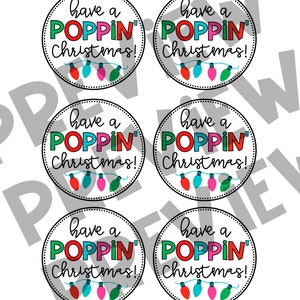 Poppin Christmas Tags Poppin Holidays | Pop-it Popcorn Blow Pop Holiday ...